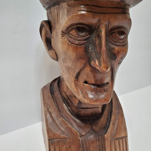 Jose Alberdi | Art | Hand Carved Wood Busts J Alberdi Midcentury ...